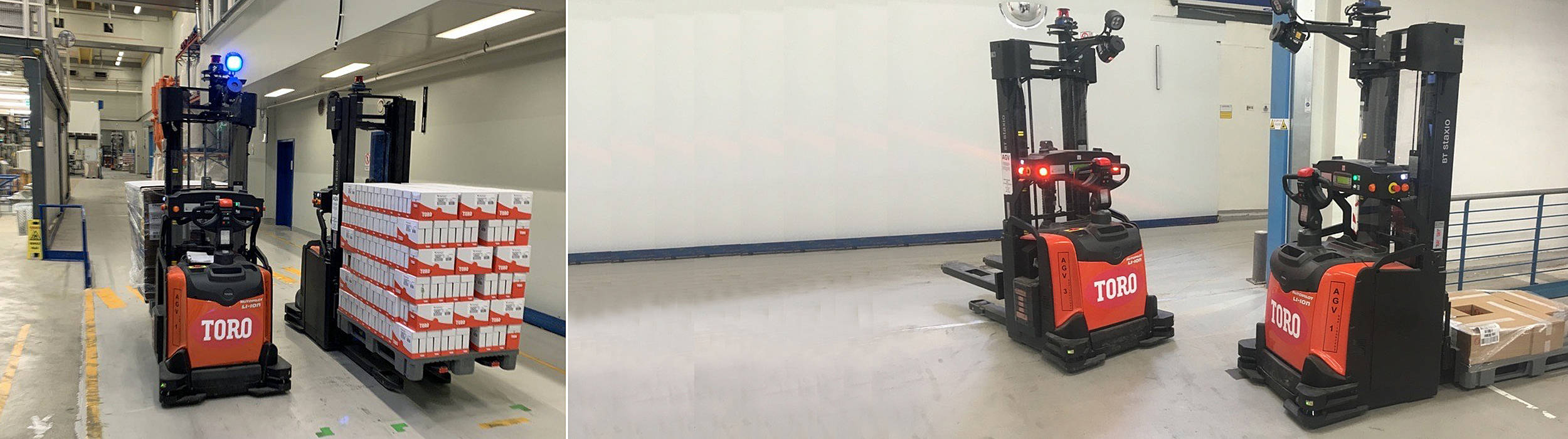 Plus de productivité grâce aux chariots automatisés Toyota chez TORO